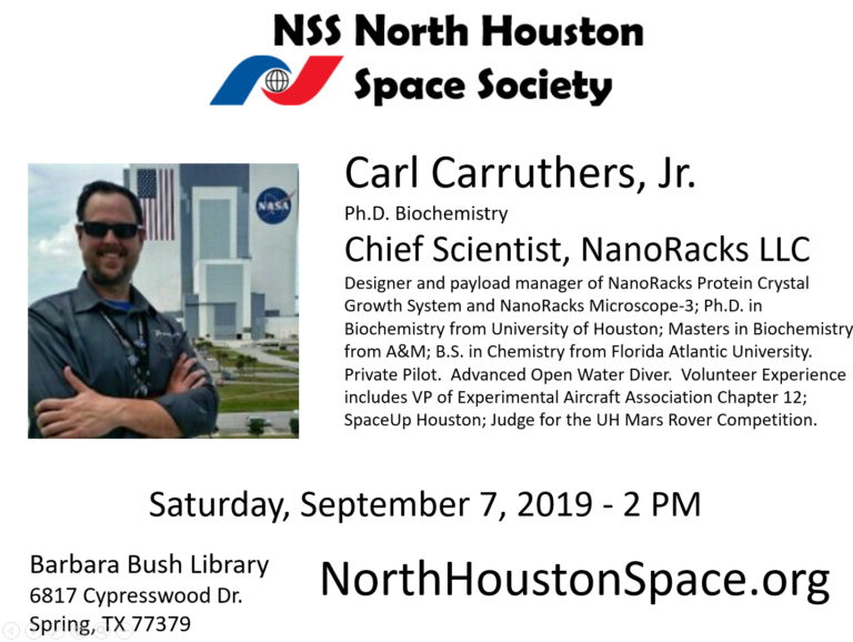 Next Meeting, Saturday, September 7, 2019 – 2PM – Barbara Bush Library ...